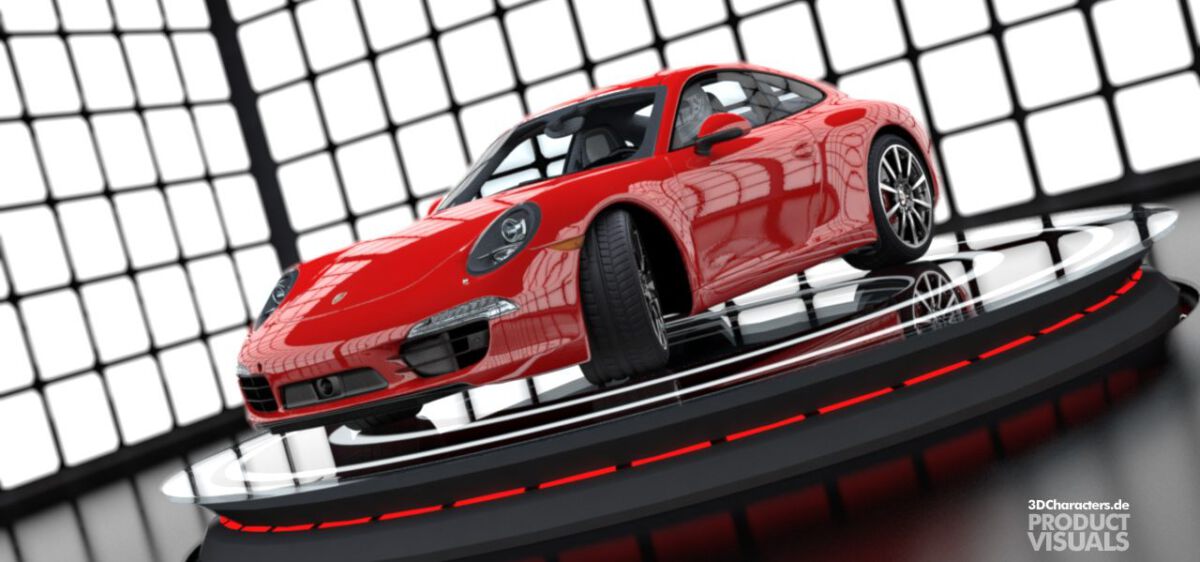 PORSCHE 911 red - 3dcharacters | 3d Animation Studio