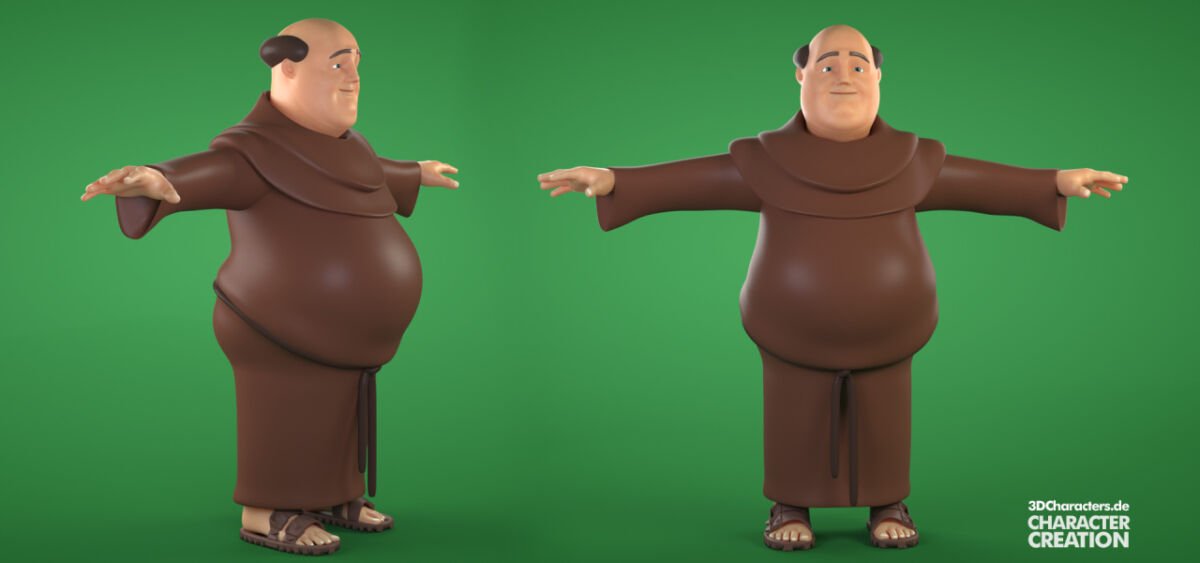 MONK | Illustration - 3dcharacters | 3d Animation Studio