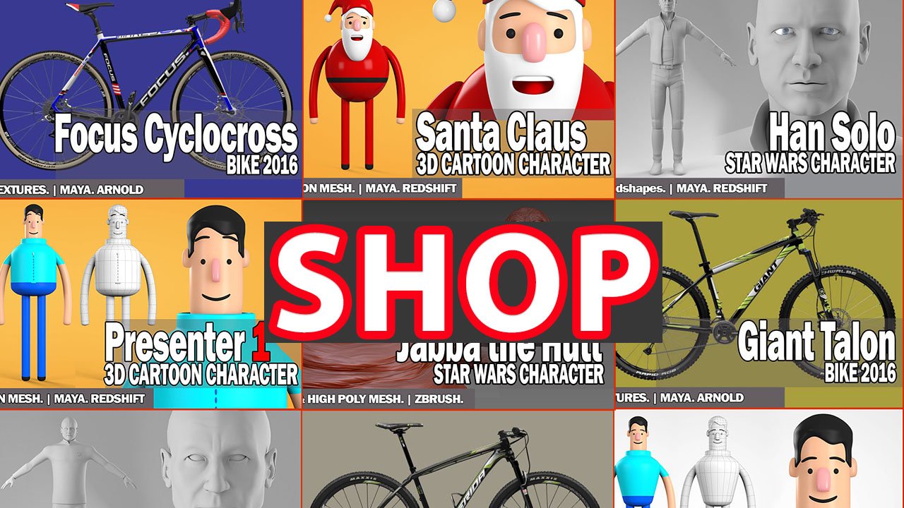 3d Shop | Buy 3d models and animtions | Maya and Zbrush